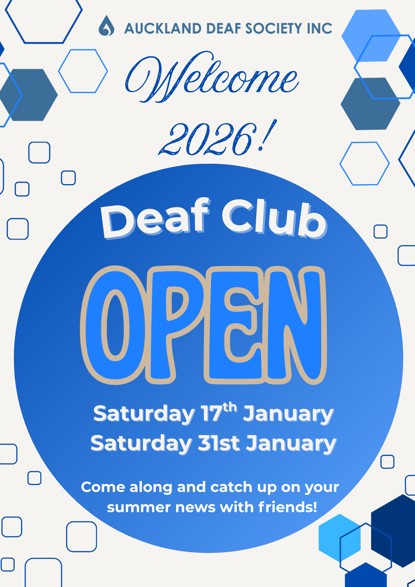 Deaf Club Reopen – Welcome 2026! - Auckland Deaf Society